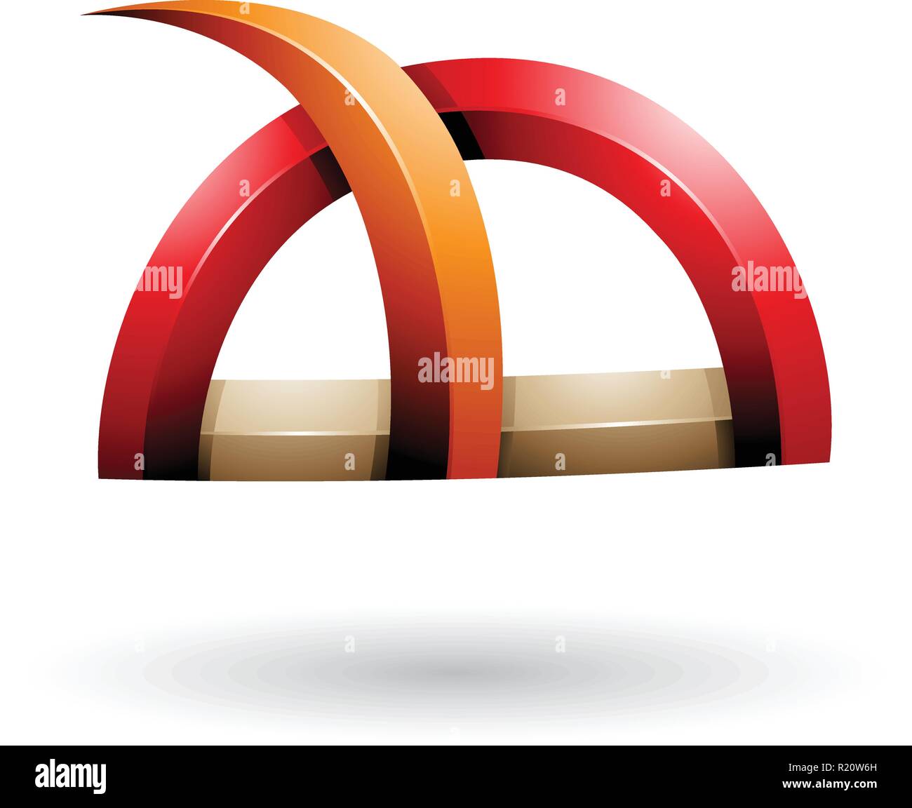 Vector Illustration of Red and Orange Glossy Grass Like Spiky Shape ...