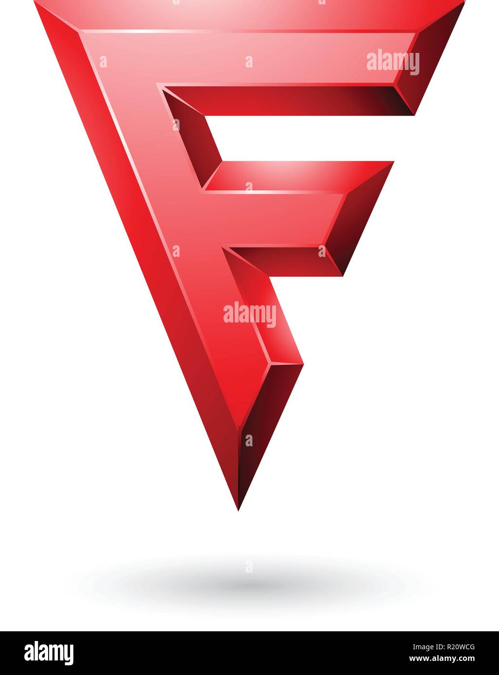 3d red letter f Stock Vector Images - Alamy