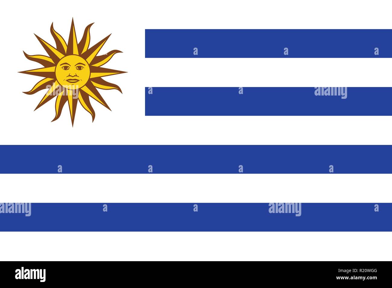 Flag uruguay football in Stock Vector Images - Alamy