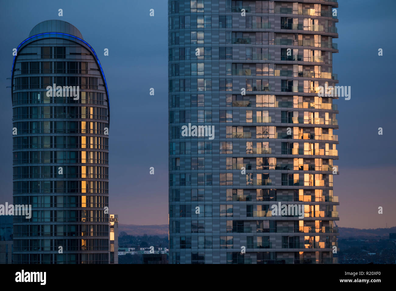 Exterior of High Rise Building near Canary Wharf, Poplar, London, UK ...