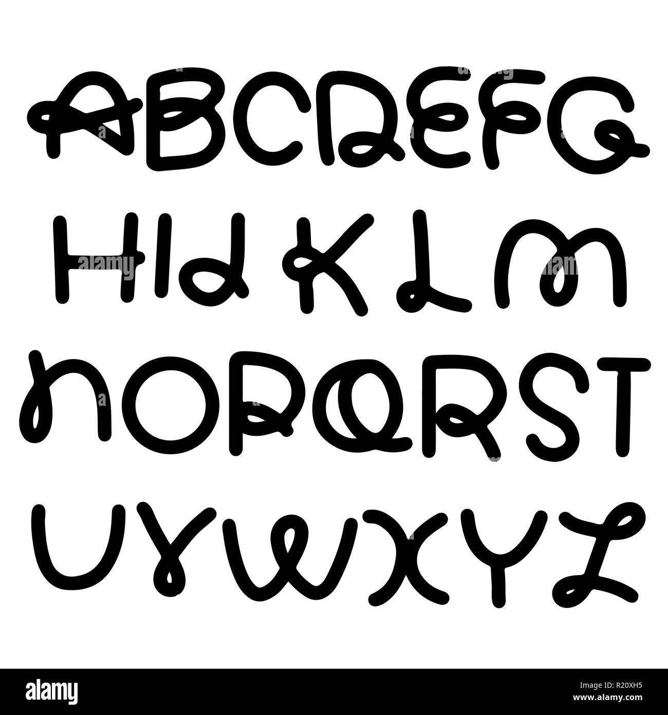 Simple alphabet. Modern font. Vector illustration Stock Vector Image ...