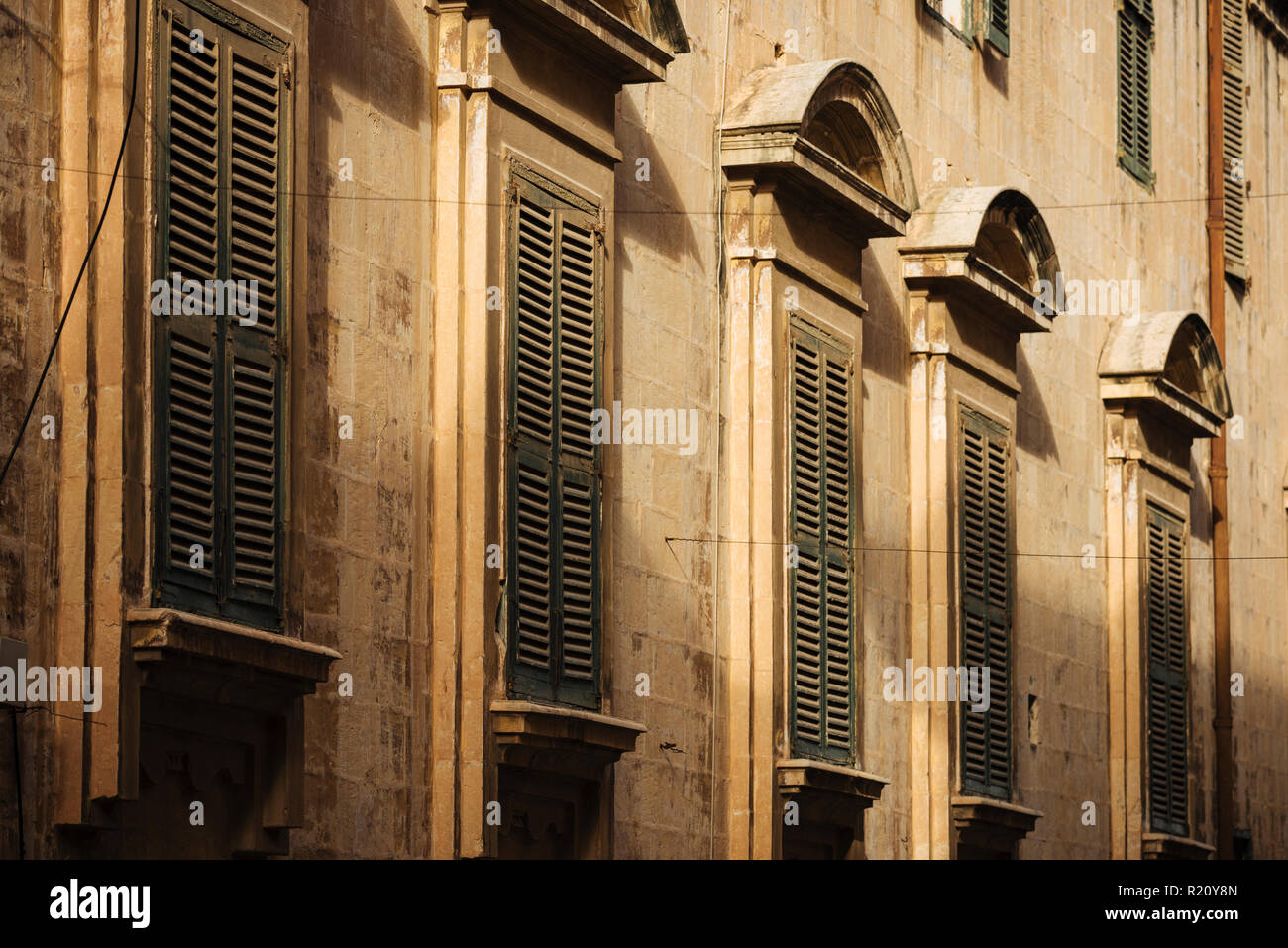 Traditional window shutters, Valletta, Malta Stock Photo - Alamy