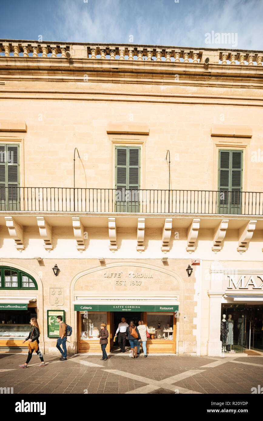 Malta valletta cafe cordina hi-res stock photography and images - Alamy