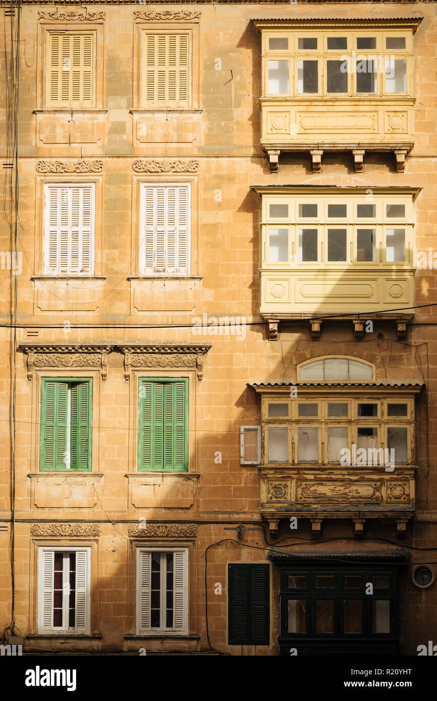 Traditional Architecture, Valletta, Malta Stock Photo - Alamy