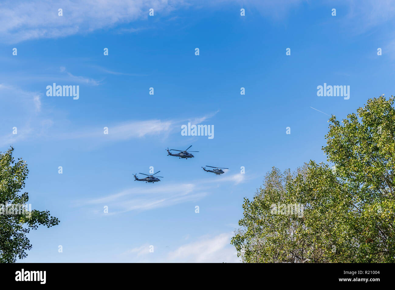 Greek Air Force Seahawk & Agusta Bell helicopters flying. SH Sikorsky ...