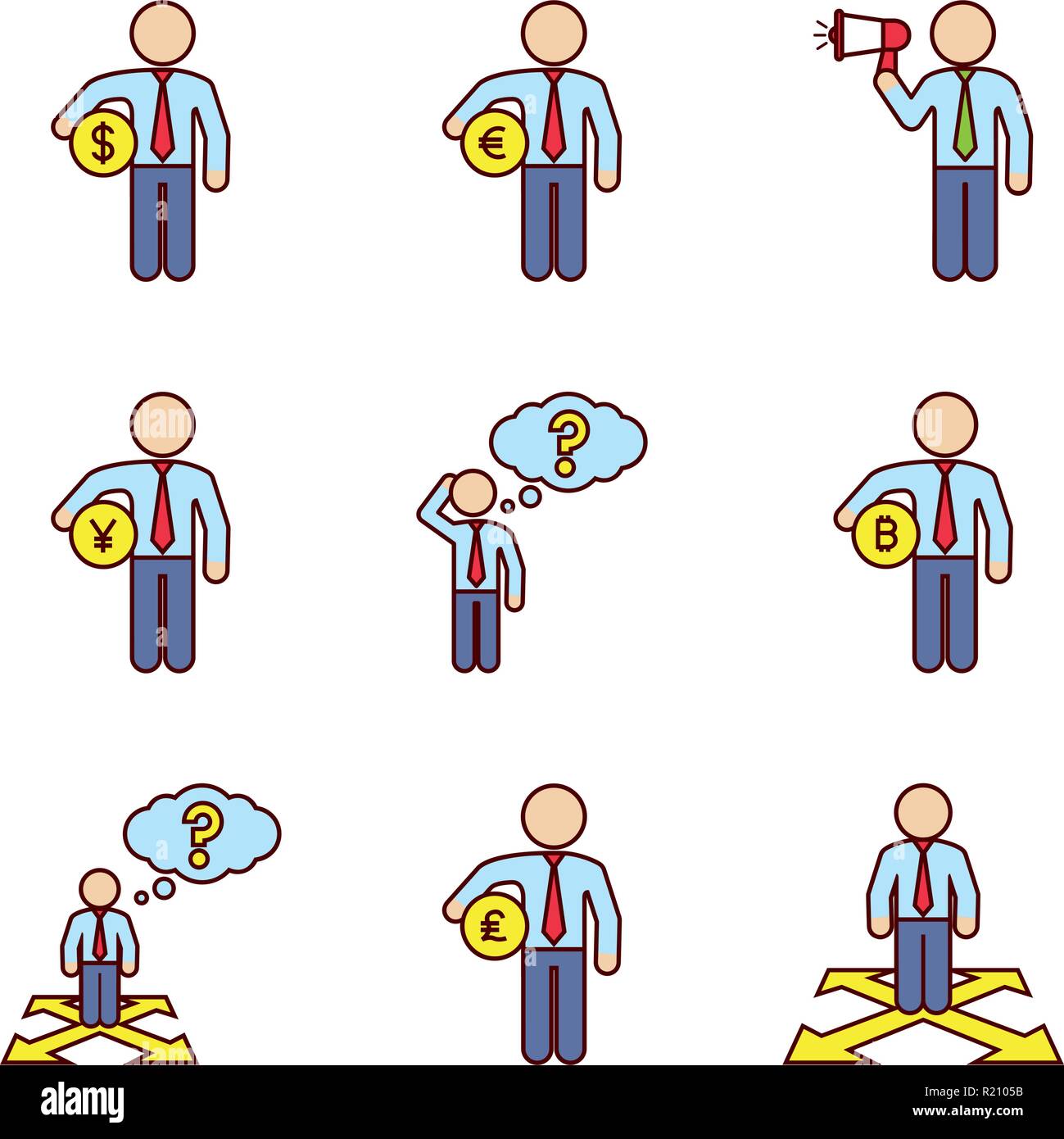 Business administration icon set hi-res stock photography and images ...