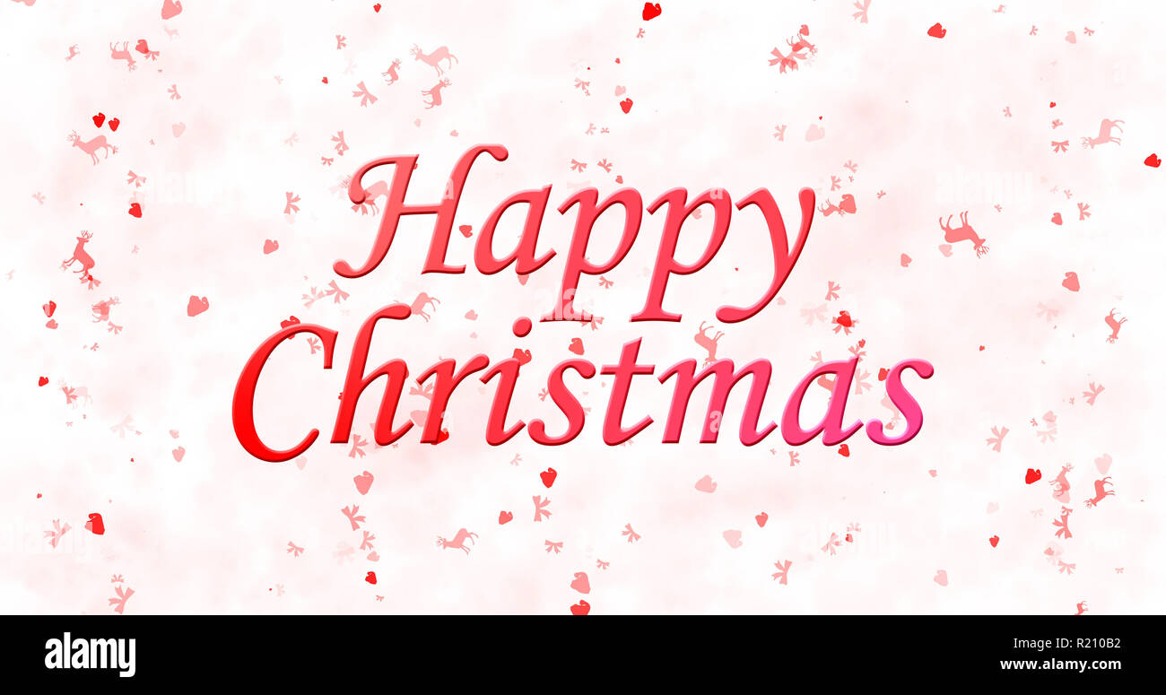 Happy Christmas text on white background Stock Photo - Alamy