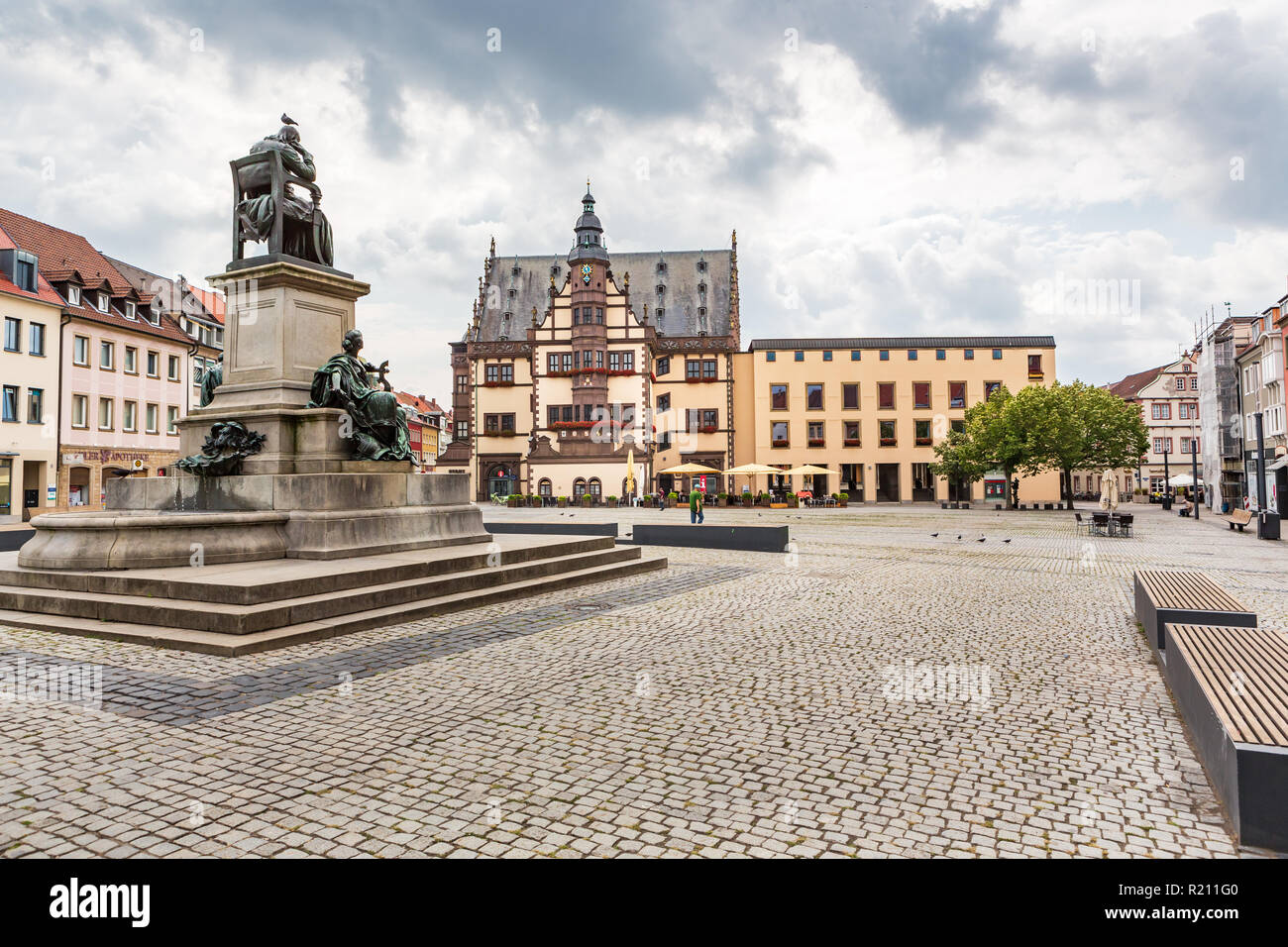 SCHWEINFURT, GERMANY - CIRCA AUGUST, 2018: The market square alias ...