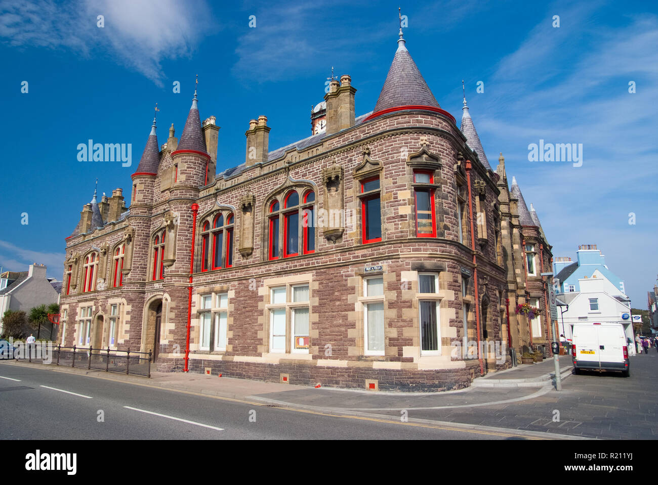Stornoway, United Kingdom - March 19, 2010: town hall building on ...