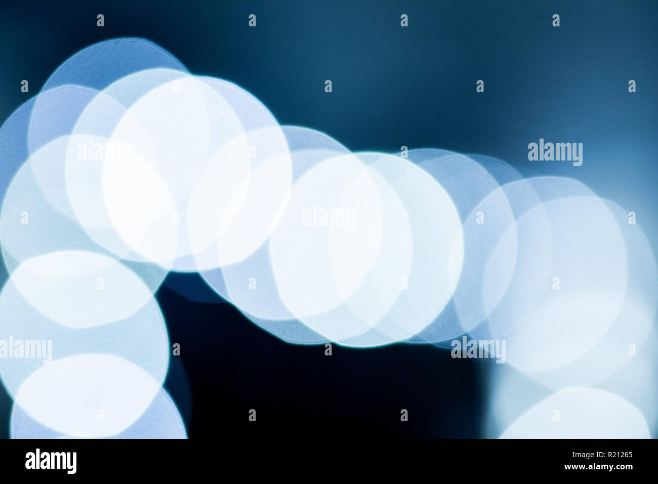 Out of focus fairy lights with cool blue light Stock Photo - Alamy