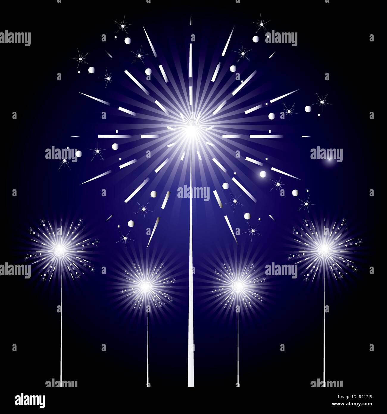 fireworks celebration scene background vector illustration design Stock ...