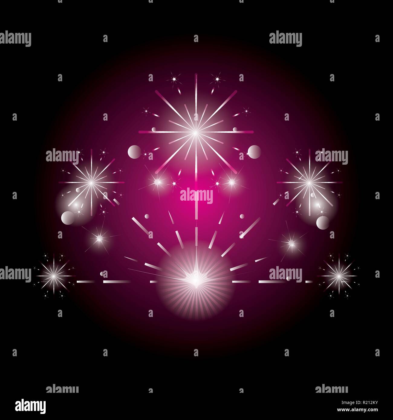 fireworks celebration scene background vector illustration design Stock ...