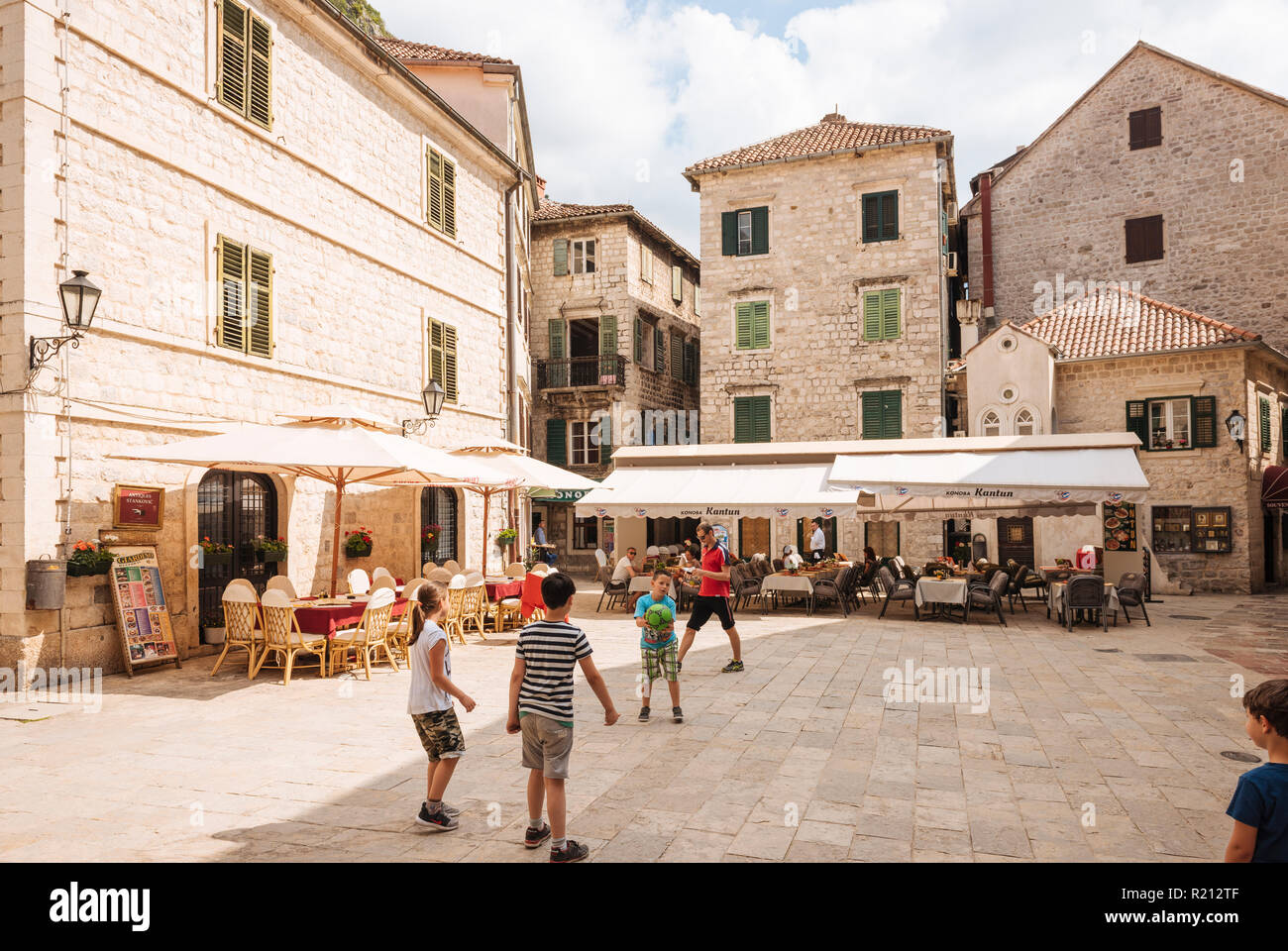 Stari Grad (Old Town) of Kotor, Bay of Kotor, Montenegro Stock Photo ...