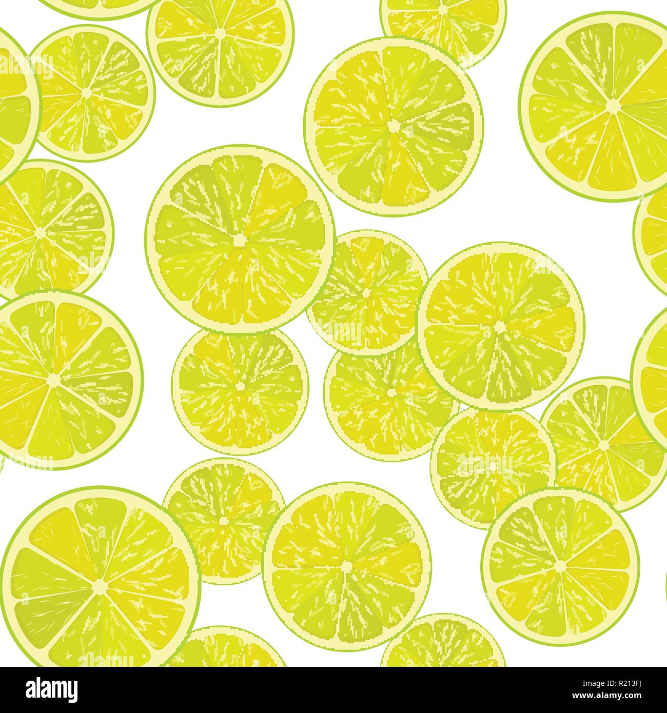 Seamless Lime Or Lemon Vector Pattern Minimalistic Food Background Vitamins Repeatable Texture