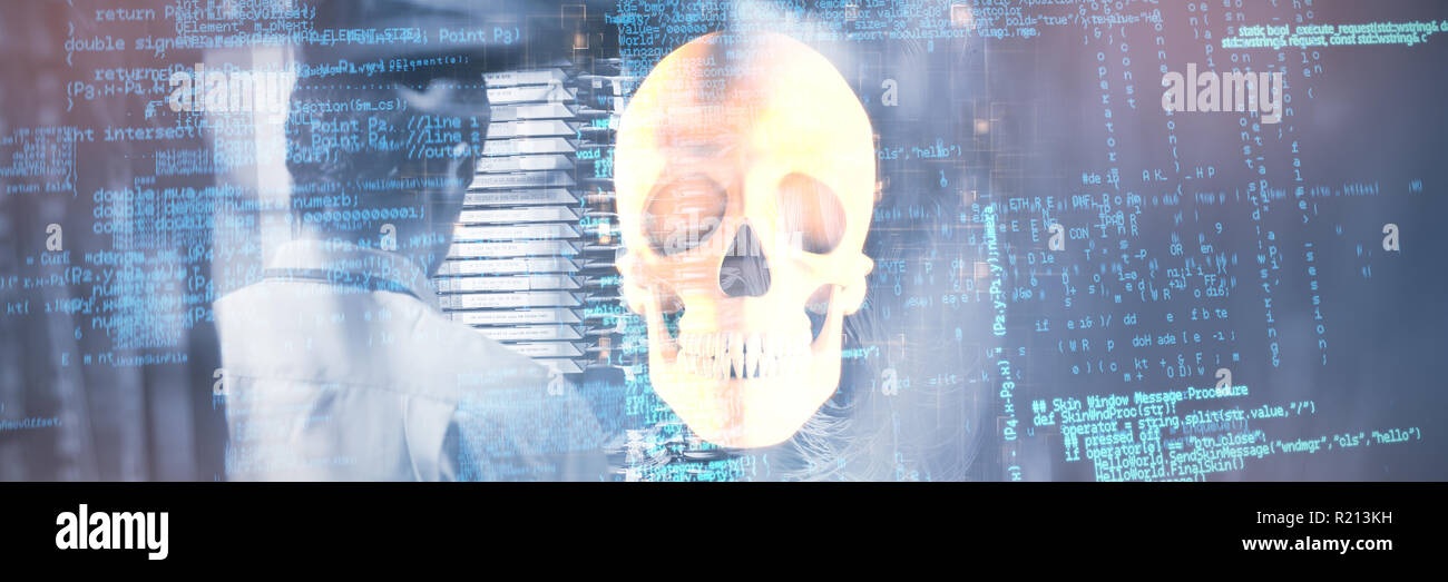 Composite image of blue data Stock Photo - Alamy