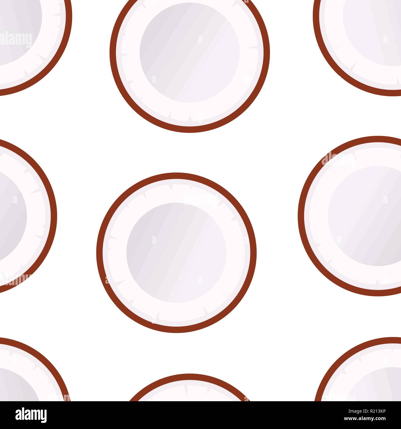 Seamless coconut vector pattern. Minimalistic food background. Vitamins ...