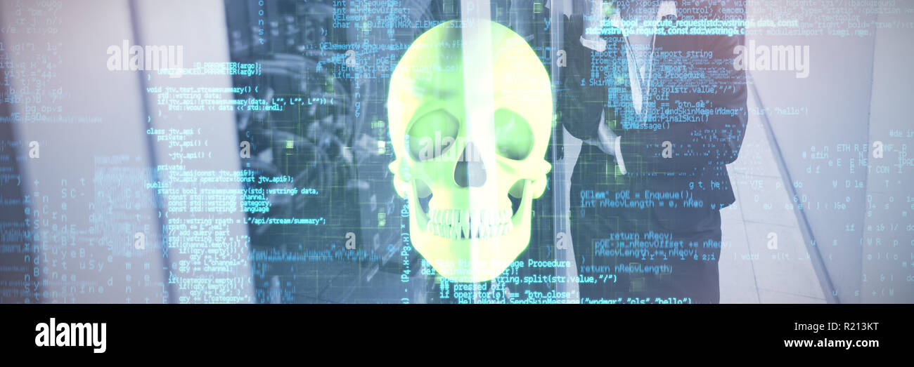 Composite image of blue data Stock Photo - Alamy