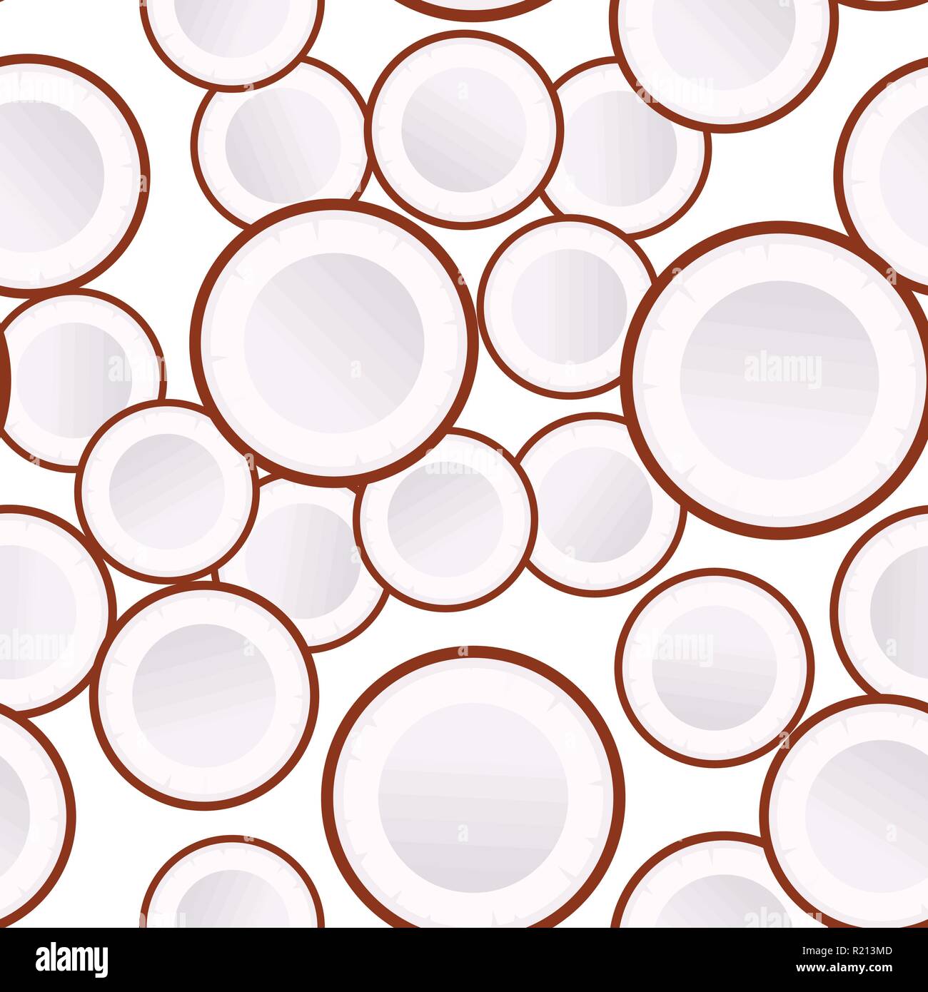 Seamless coconut vector pattern. Minimalistic food background. Vitamins ...