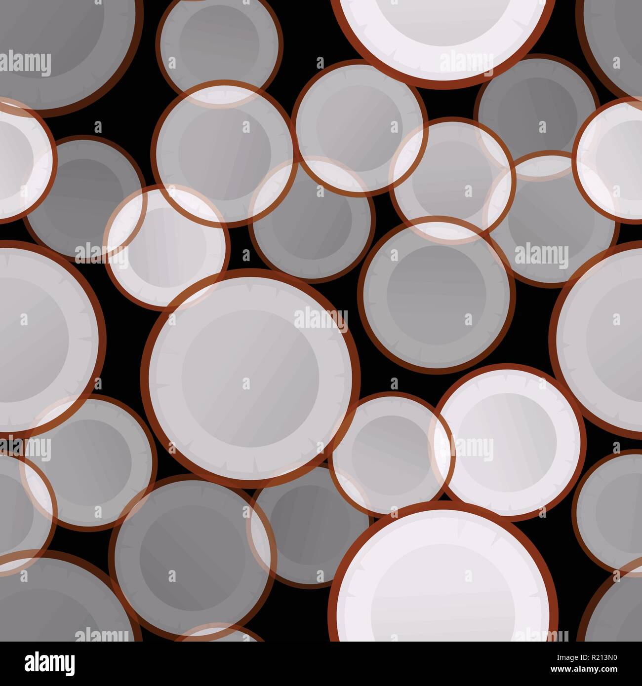 Seamless coconut vector pattern. Minimalistic food background. Vitamins ...