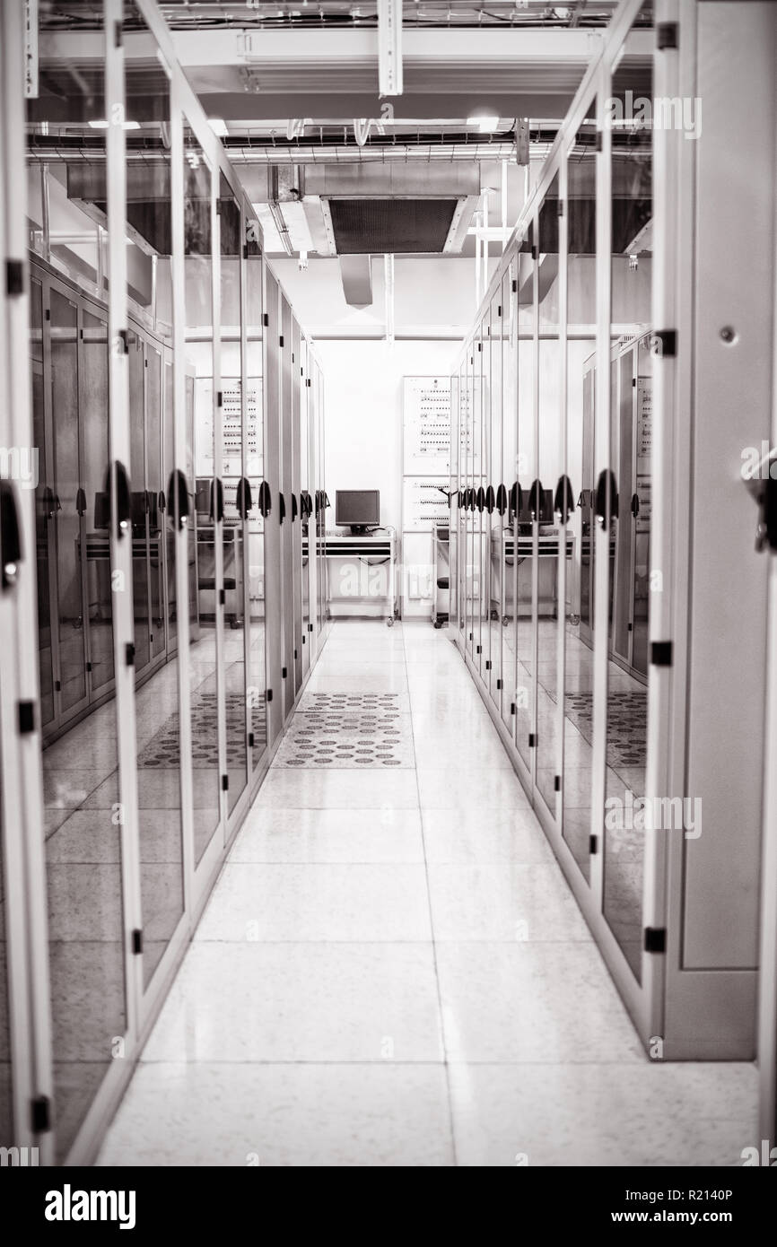 Empty server room Stock Photo - Alamy