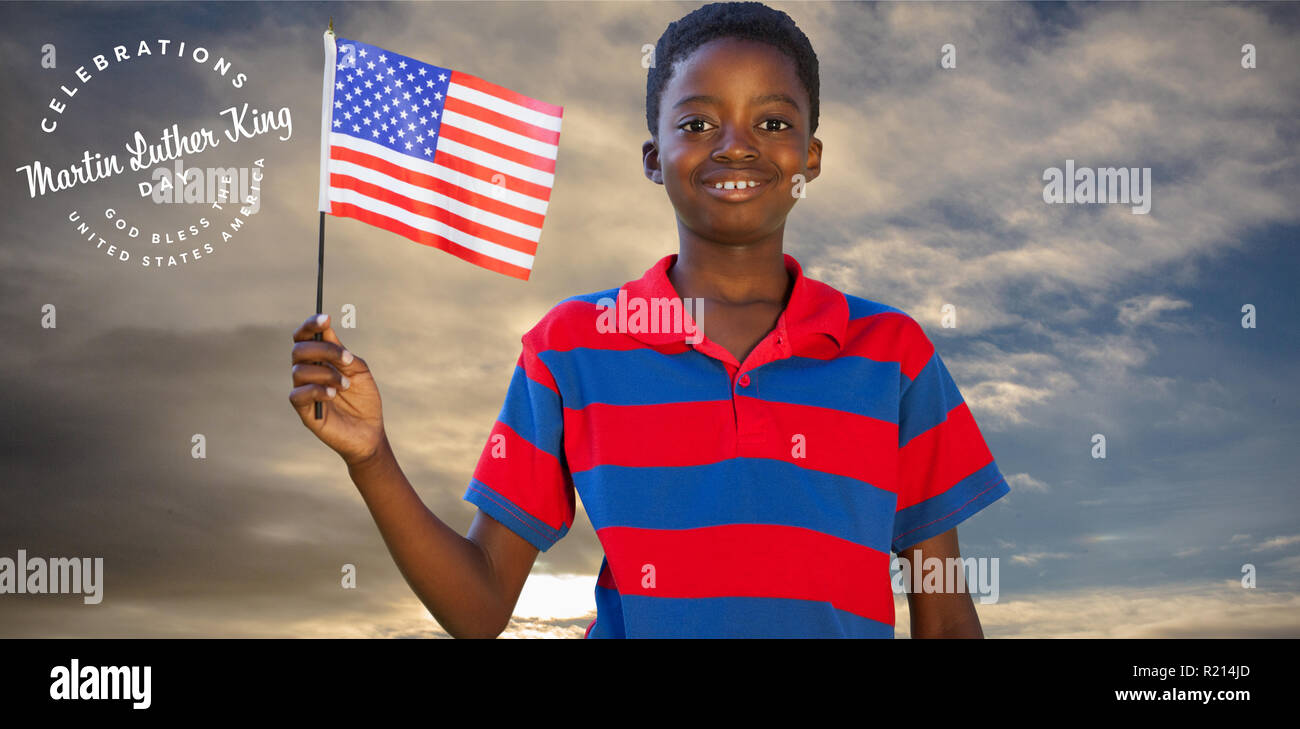 Boy waving flag hi-res stock photography and images - Alamy