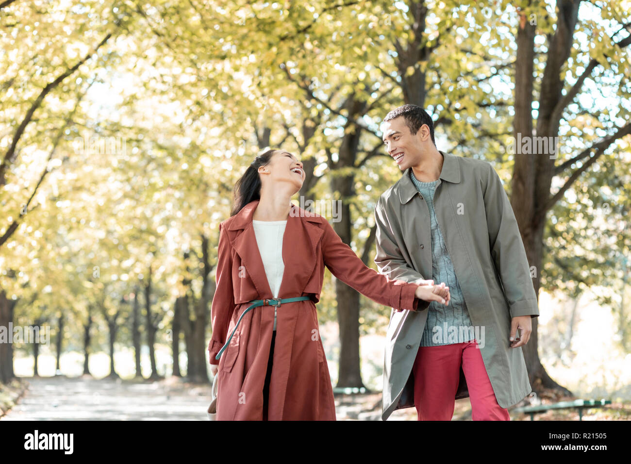 Pleased young people spending weekends on air Stock Photo - Alamy