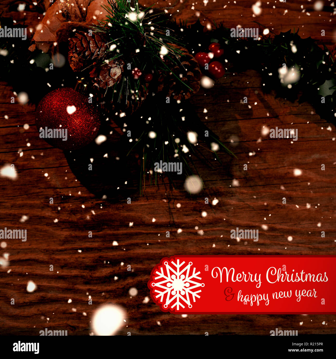 Composite image of banner merry christmas Stock Photo - Alamy
