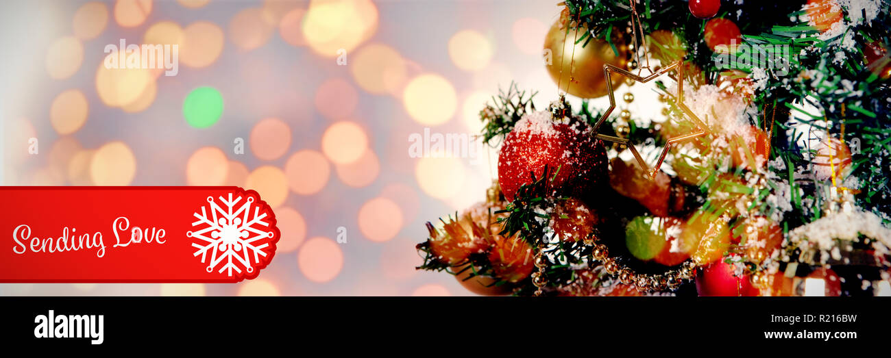 Composite image of banner sending love Stock Photo - Alamy