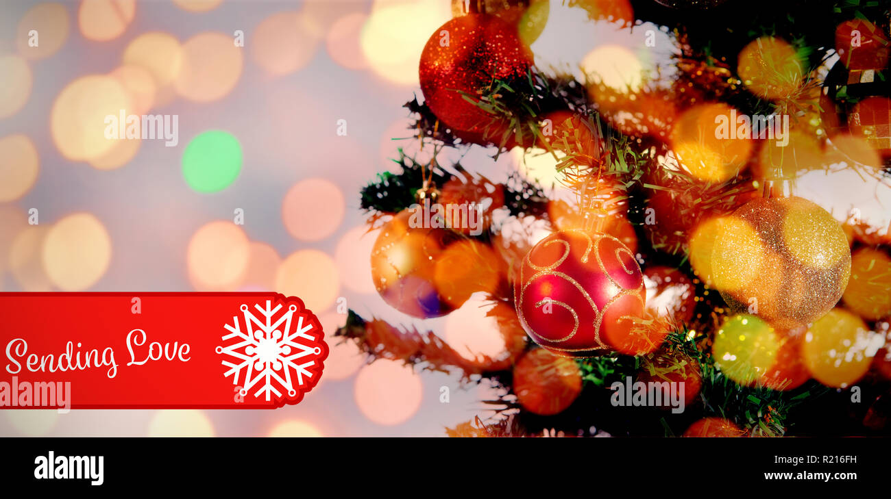 Composite image of banner sending love Stock Photo - Alamy