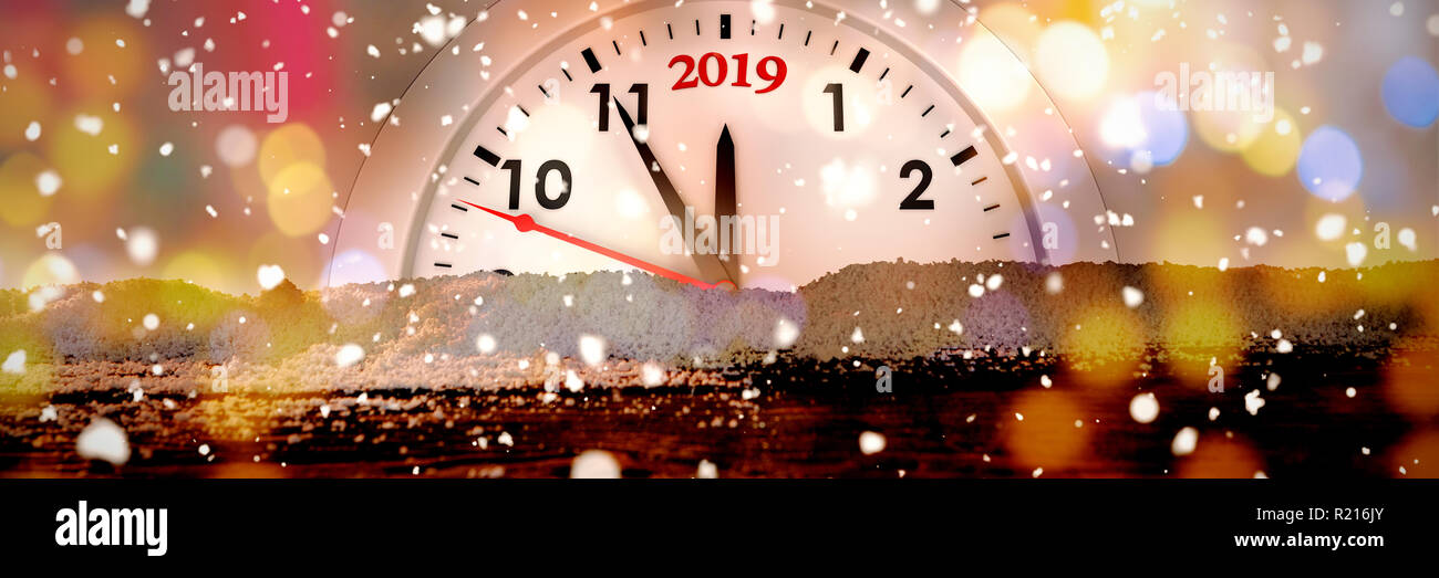 Composite image of snow falling Stock Photo - Alamy