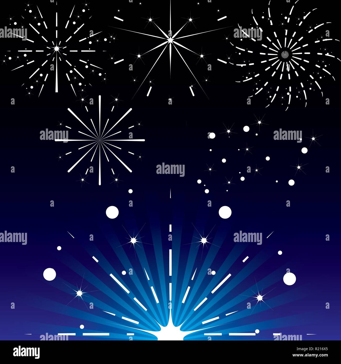 fireworks celebration scene background vector illustration design Stock ...