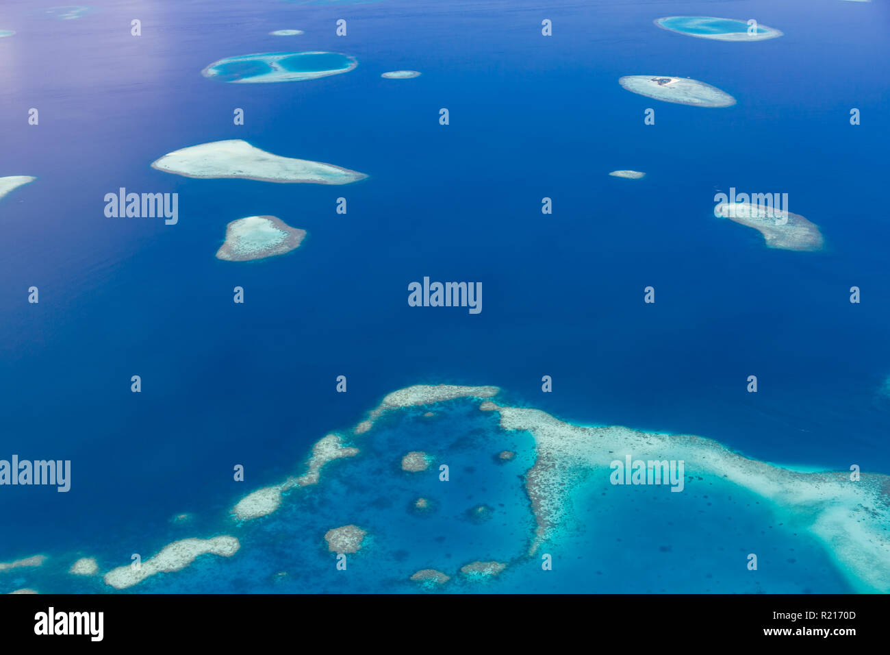 Aerial view of Maldives atolls is the world top beauty. Maldives ...