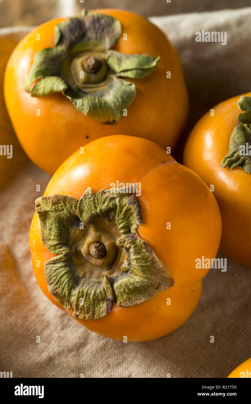 Raw Organic Orange Persimmon Fruit Ready to Eat Stock Photo - Alamy