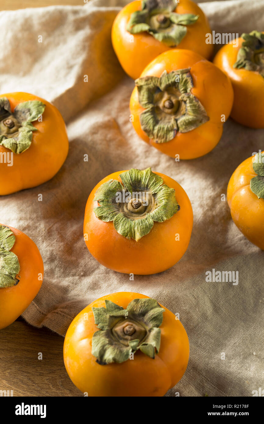 Raw Organic Orange Persimmon Fruit Ready to Eat Stock Photo - Alamy