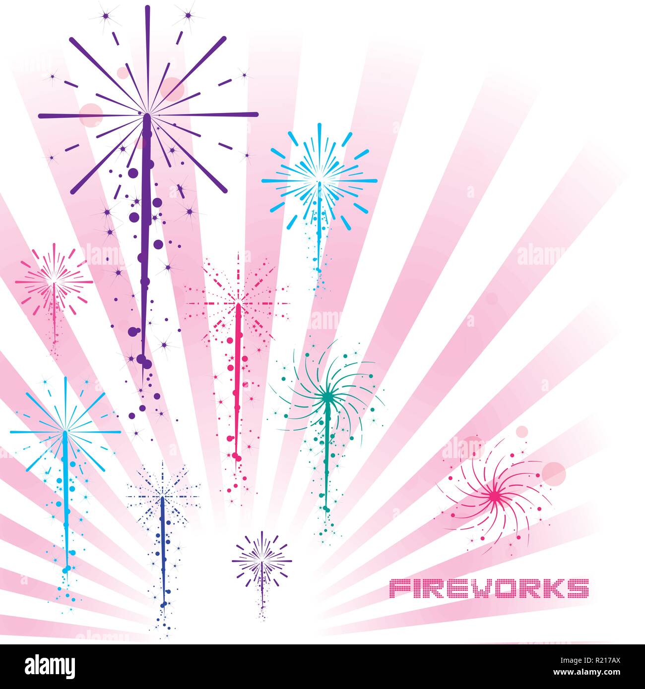 fireworks celebration scene background vector illustration design Stock ...