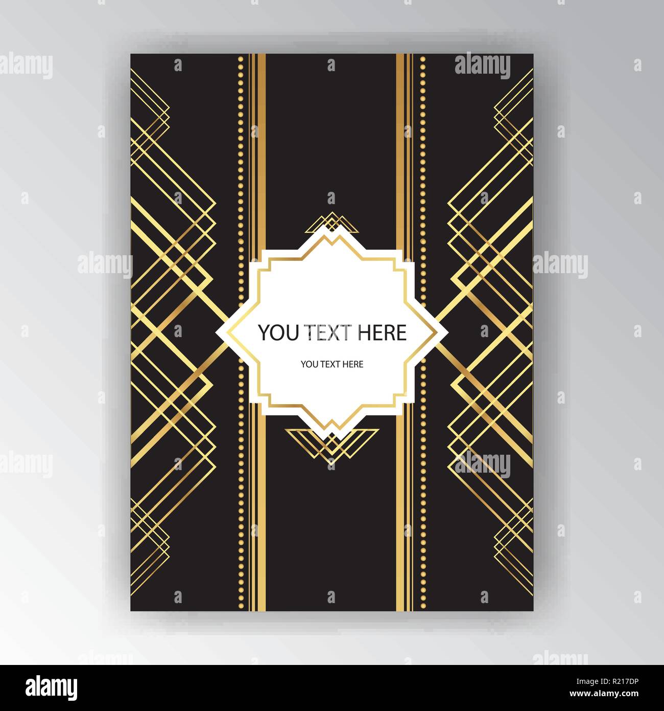 Modern golden black page background for print and web art deco / art ...