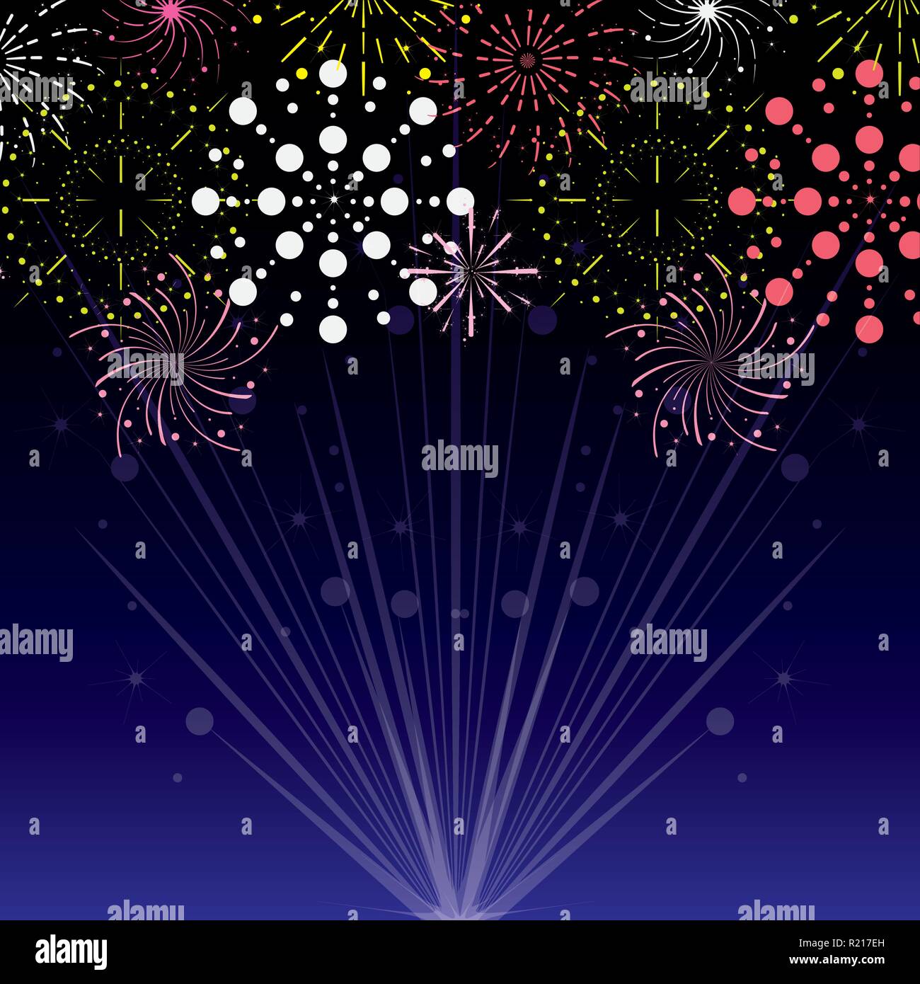 fireworks celebration scene background vector illustration design Stock ...