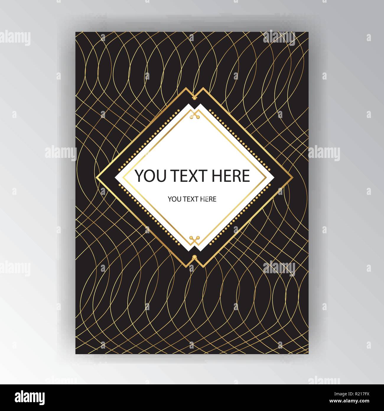 Art Deco page template , elegant clean textured golden black background ...