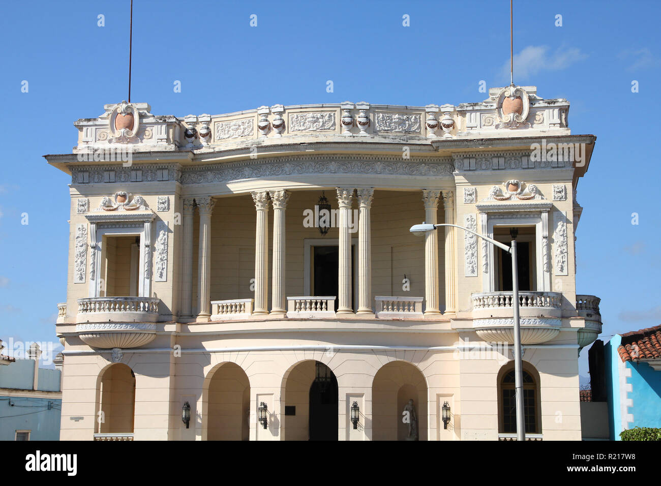 Sancti Spiritus, Cuba - colonial architecture. Old museum building ...