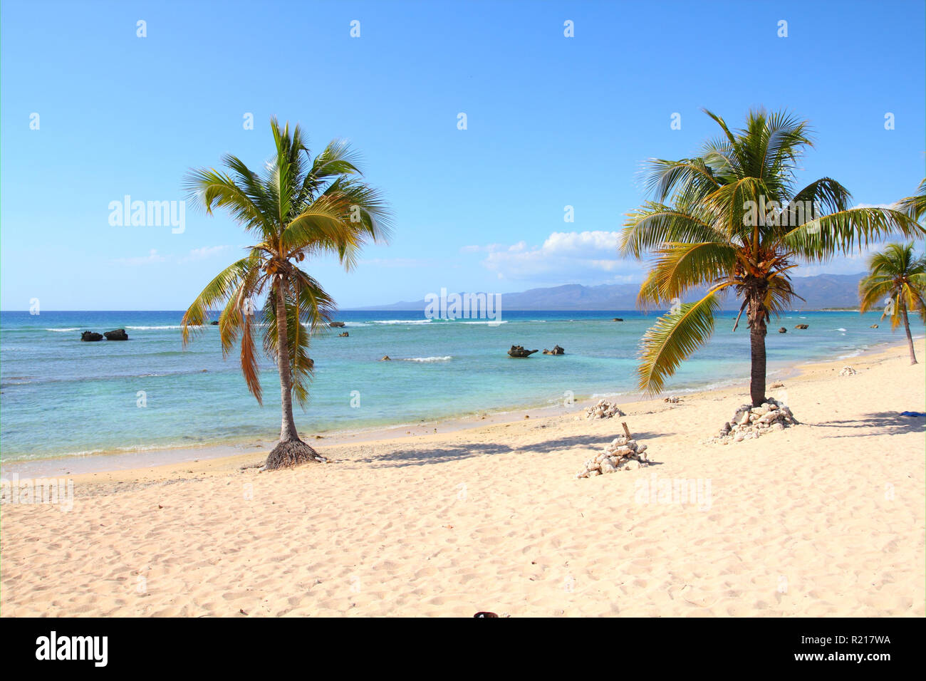 Cuba - famous Playa Ancon beach. Caribbean seaside destination Stock ...