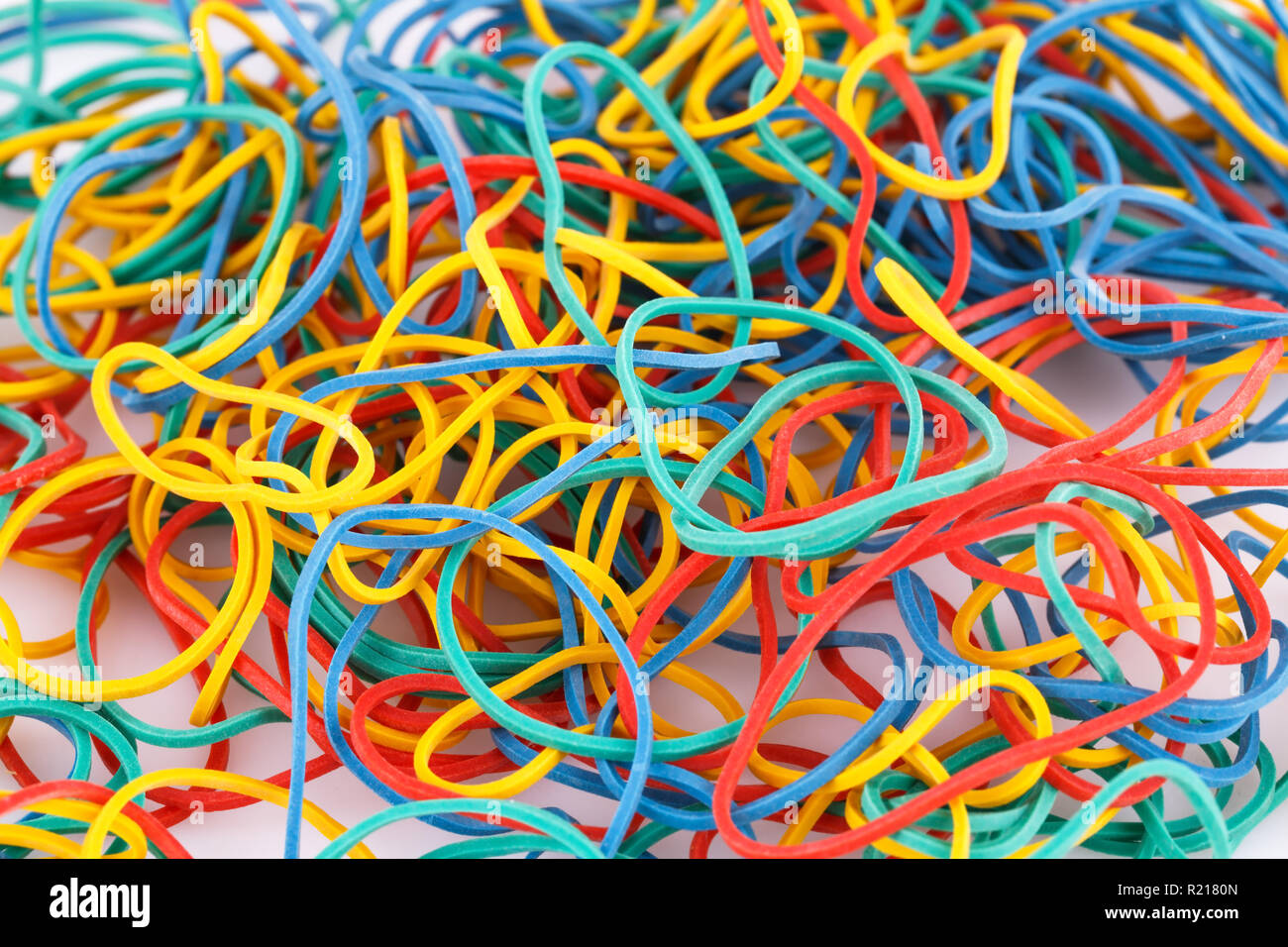 Colorful rubber bands closeup picture Stock Photo - Alamy