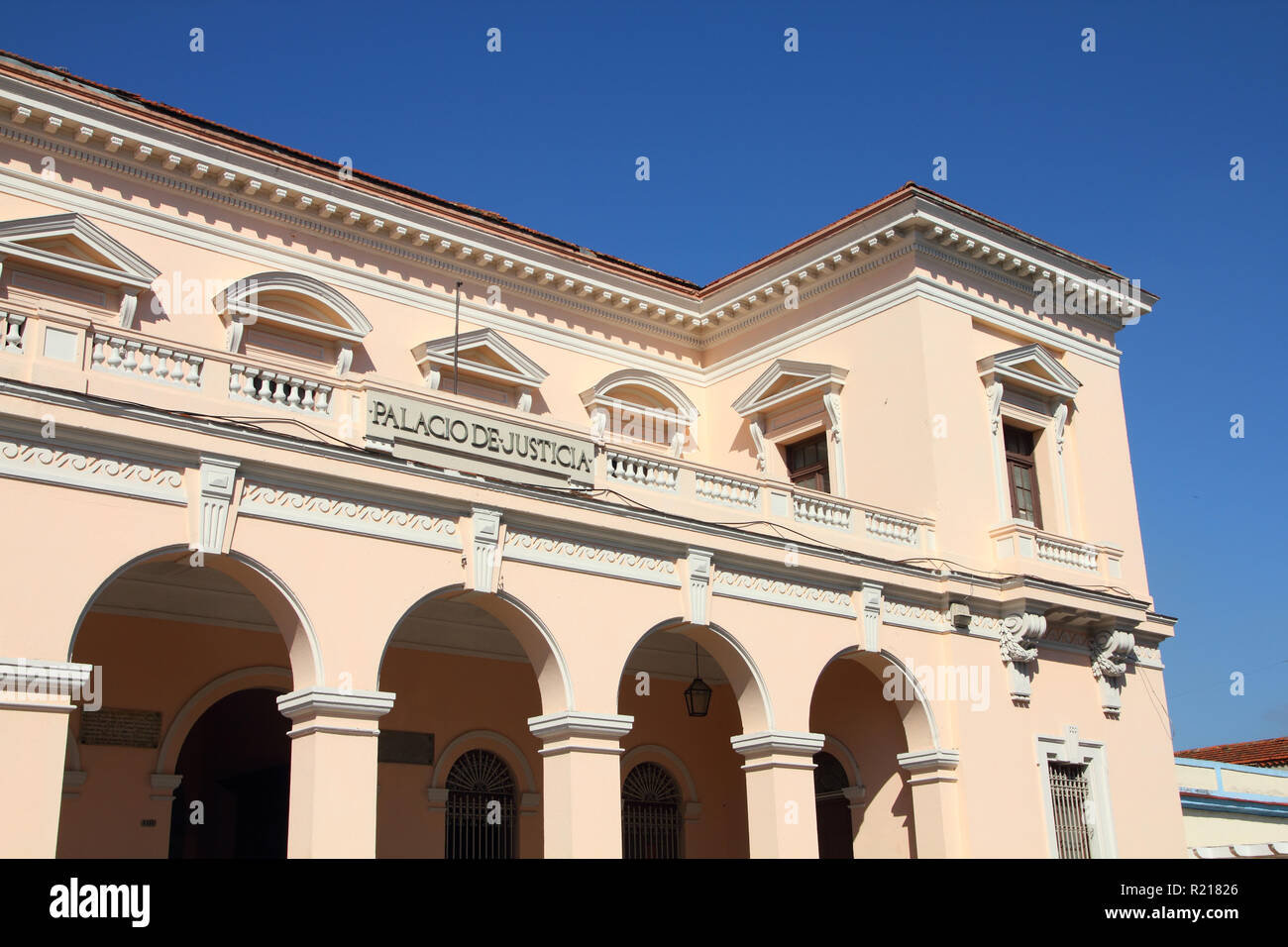 Matanzas, Cuba - city architecture. Decorative architecture of Justice ...