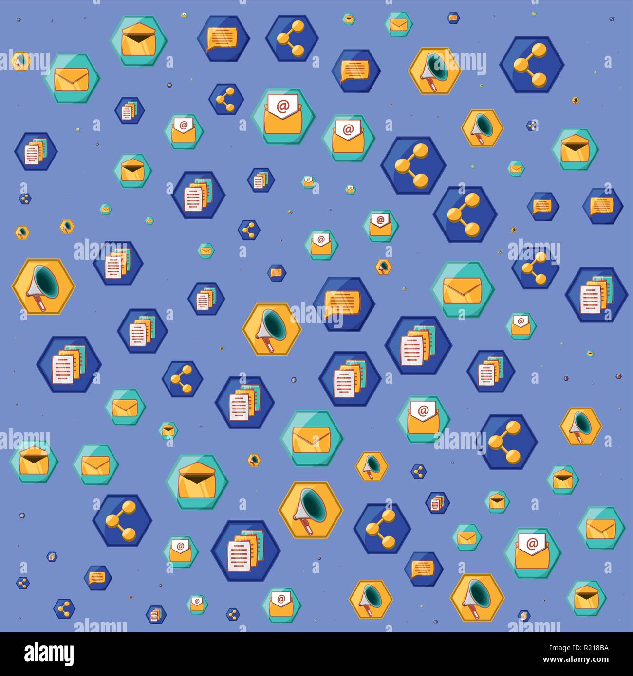 social media technology pattern background vector illustration design ...
