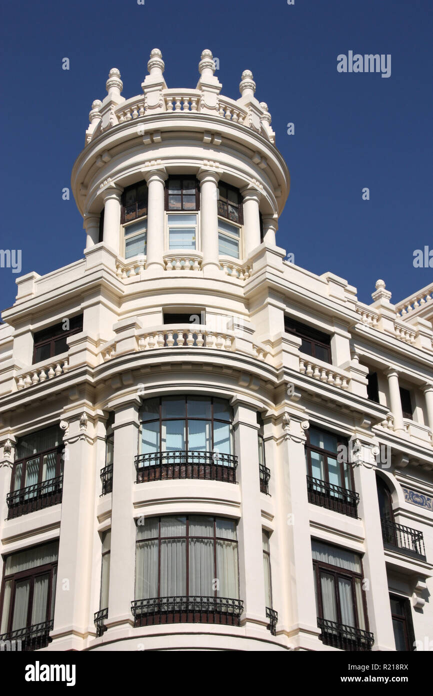 Old ornamental building at Gran Via in Madrid, Spain Stock Photo - Alamy