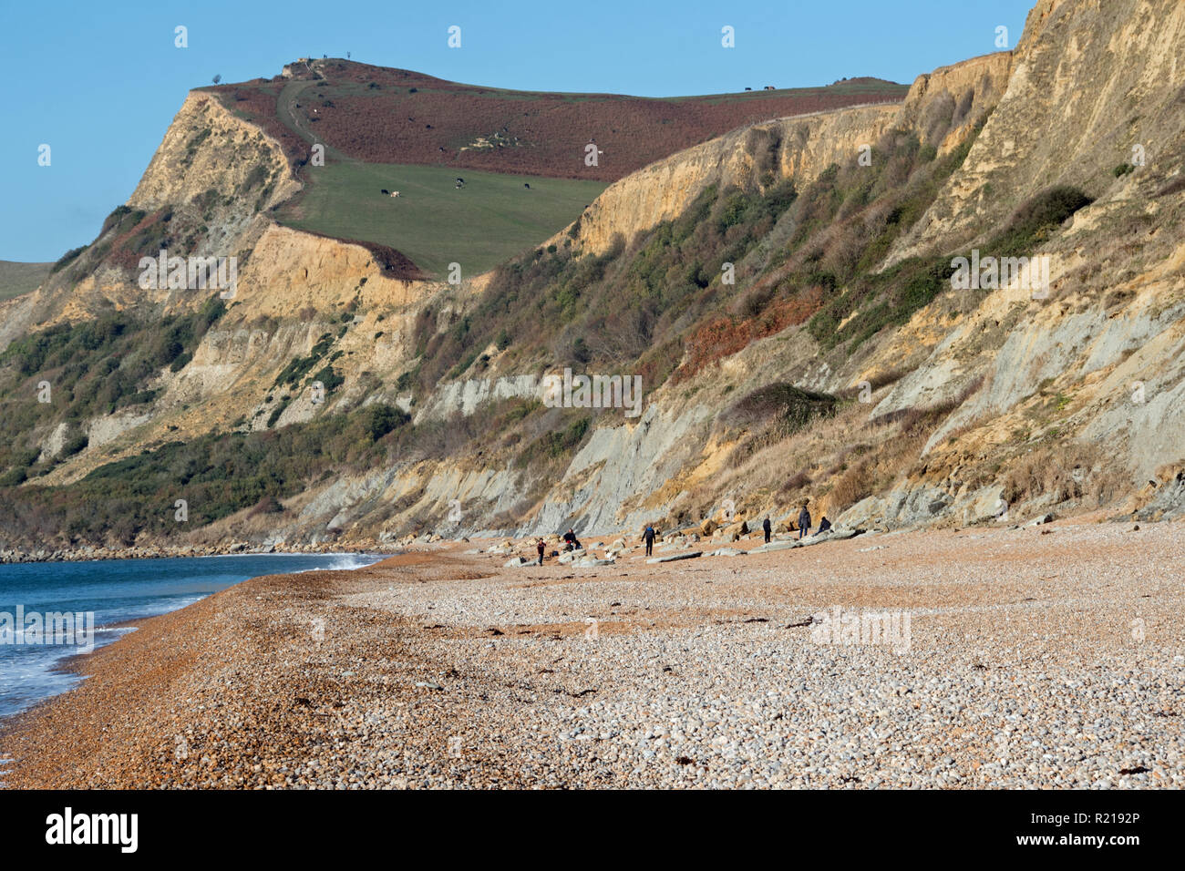 The beautiful Jurassic Coast of Eype, Dorset, UK Stock Photo - Alamy
