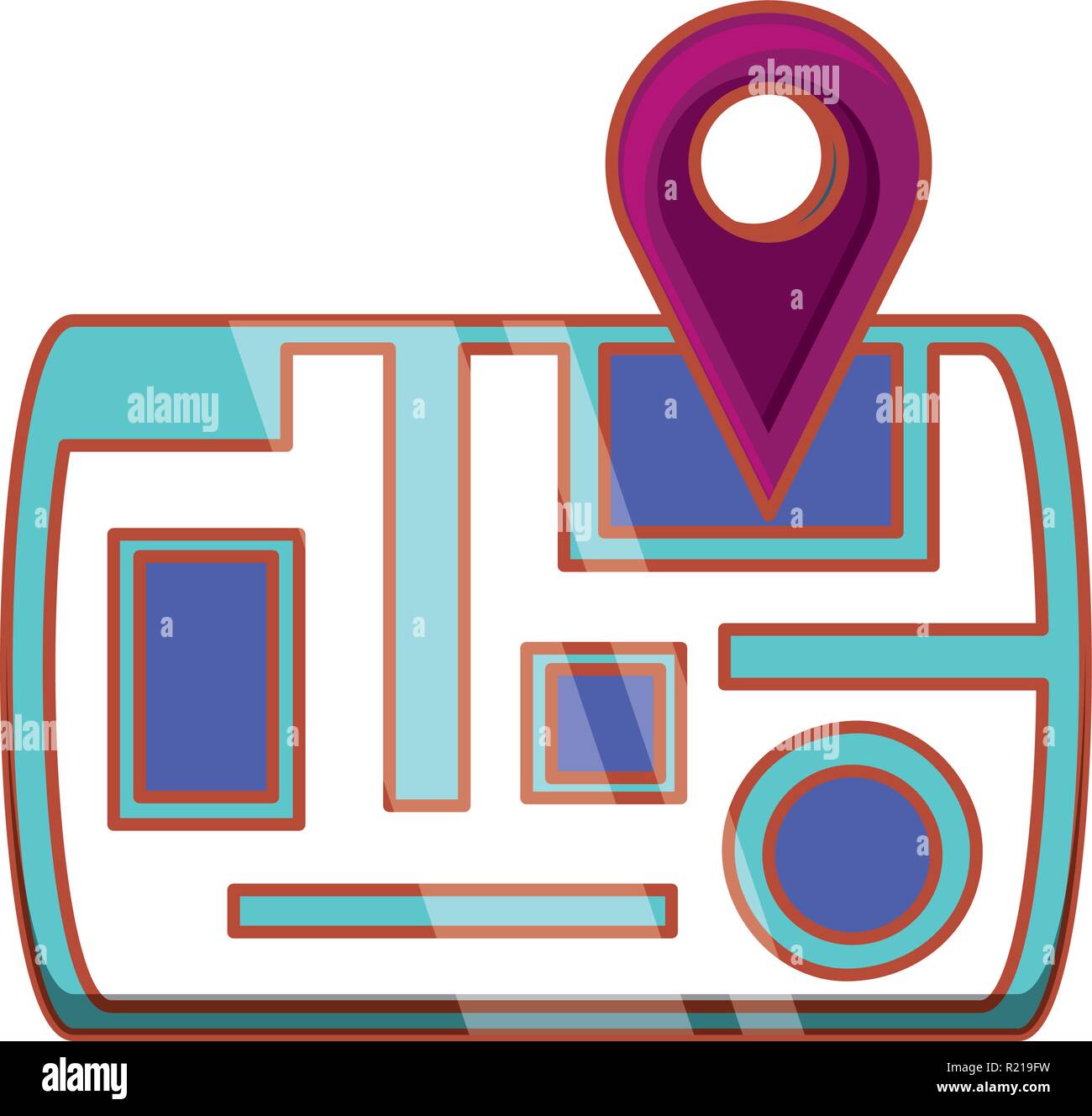 map with pin pointer location vector illustration design Stock Vector ...