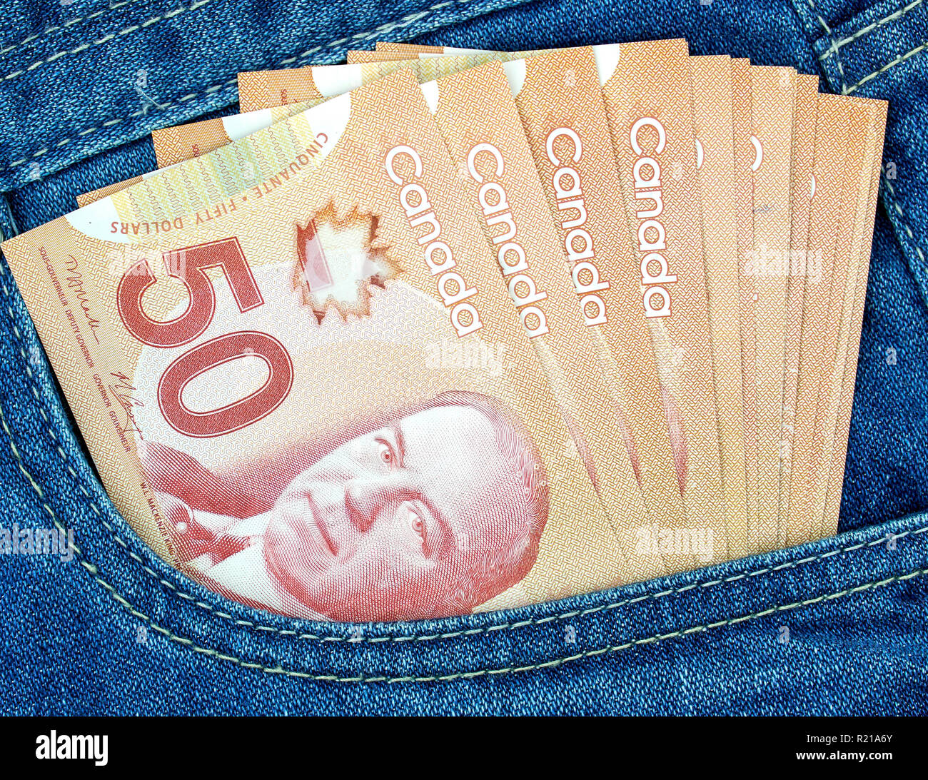 Canadian 50 dollar banknote hi-res stock photography and images - Alamy