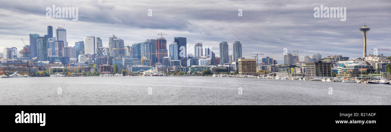 A Panorama of Seattle, Washington skyline Stock Photo - Alamy