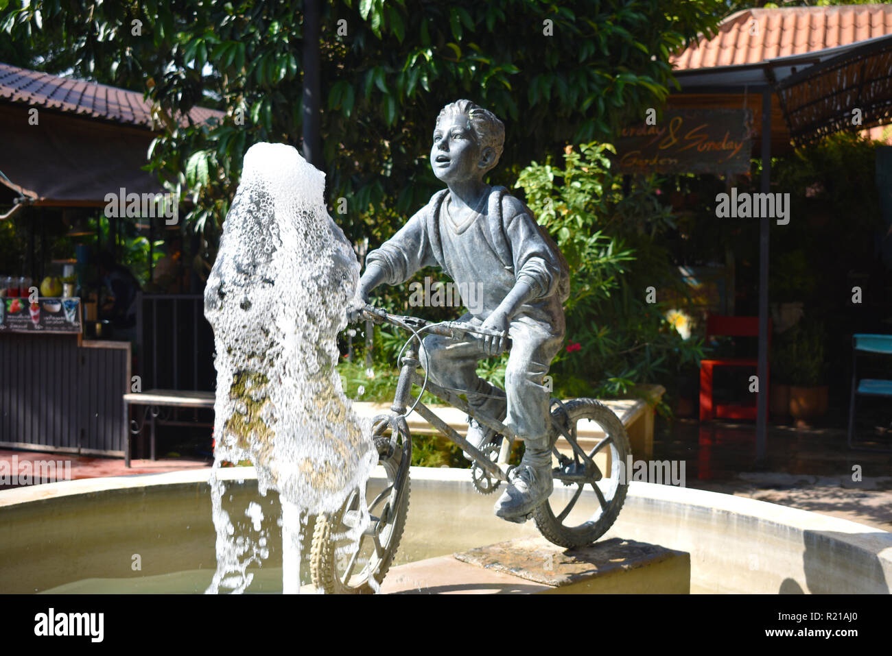 Boy on a Bicycle Stock Photo - Alamy