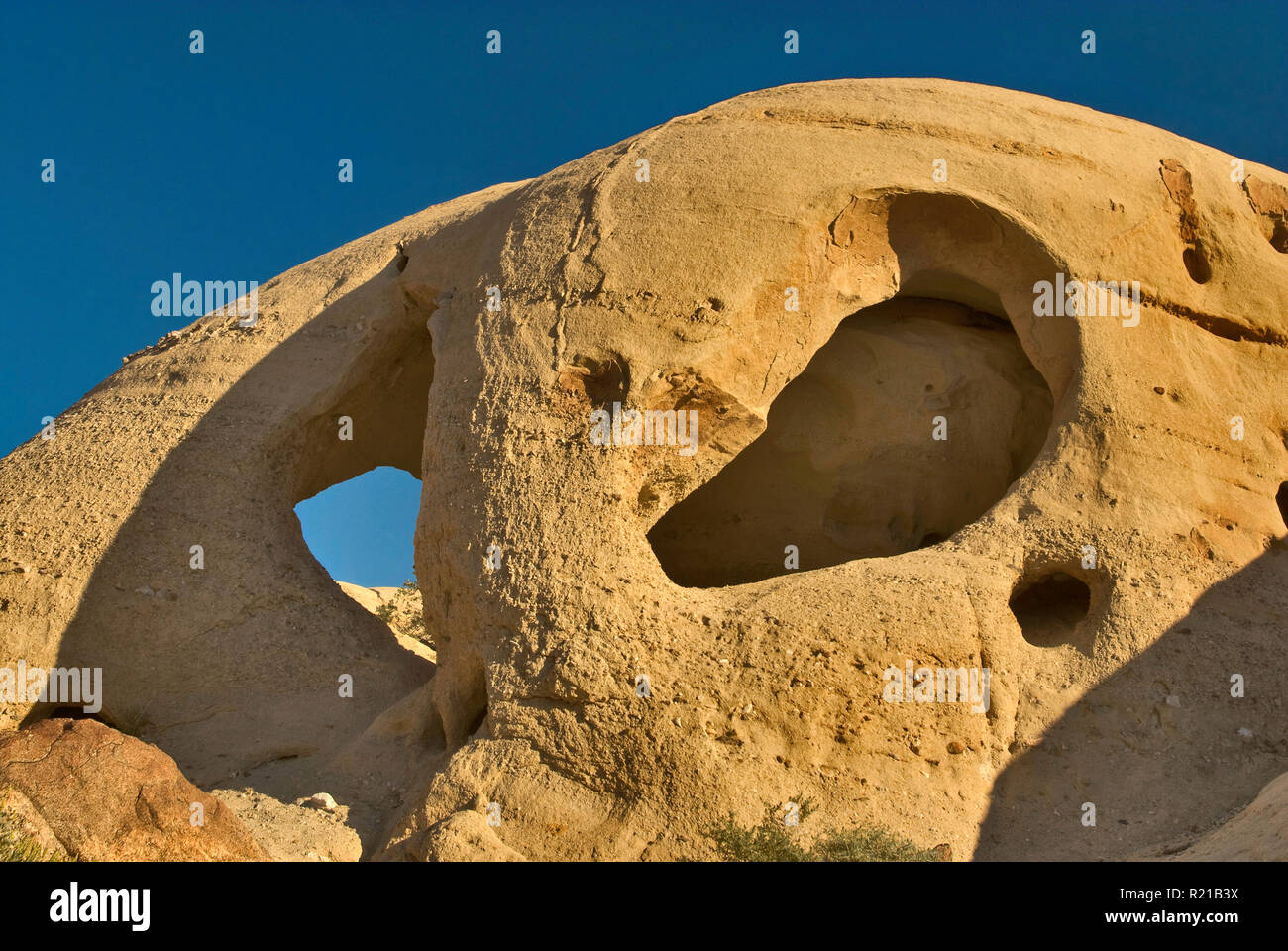 Wind Caves sandstone formations in Split Mountains at Anza Borrego ...